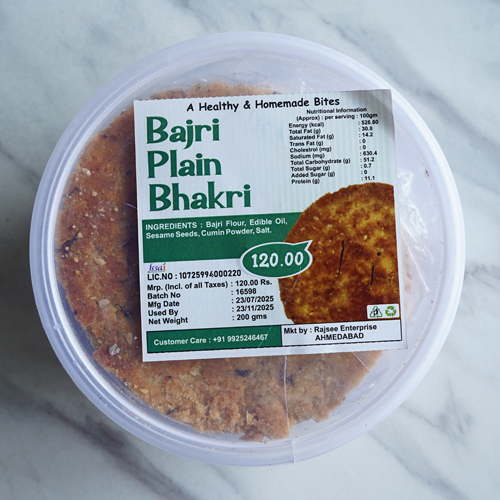 Bajri Plain Bhakri - Rajsee Enterprise (Shree Millets)
